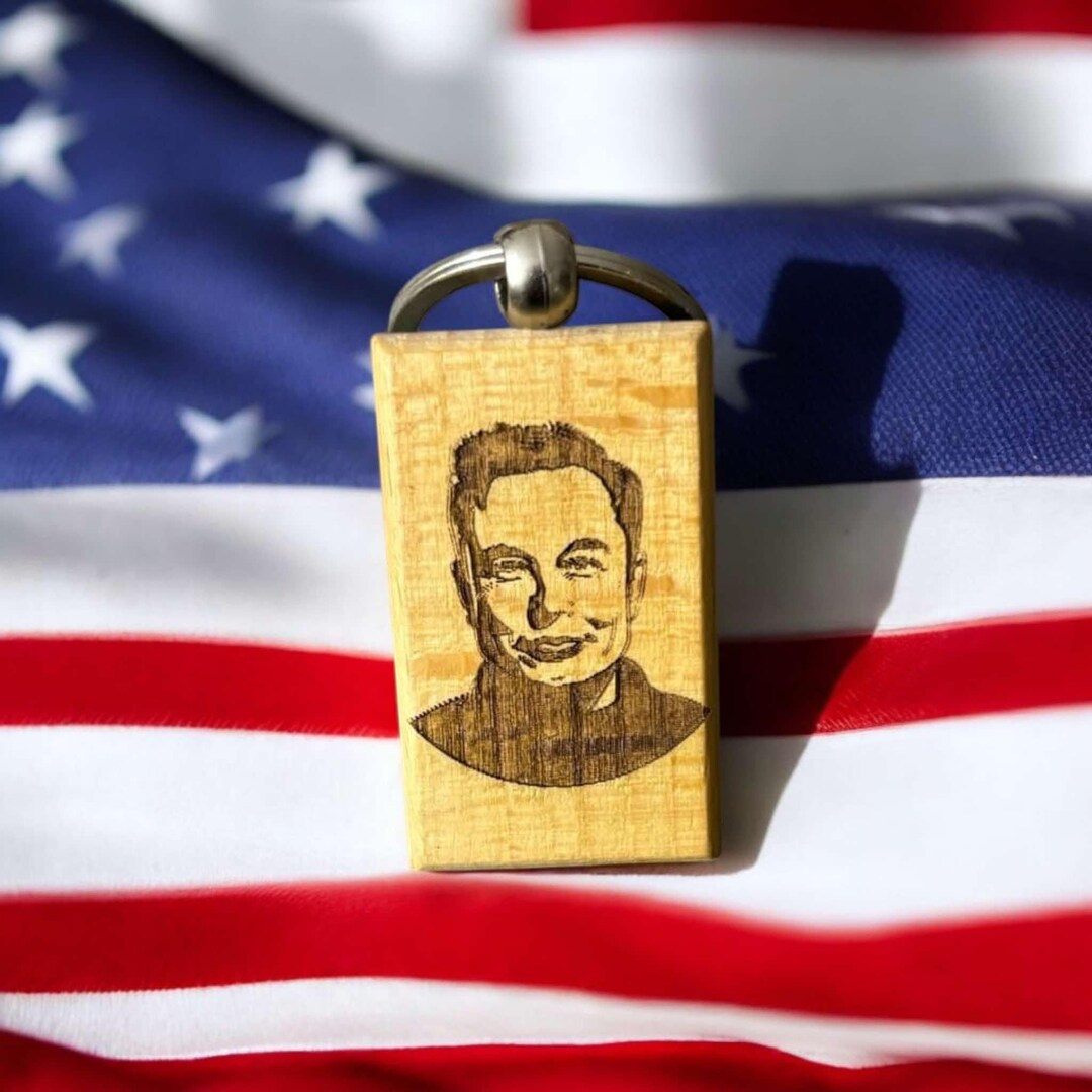 Elon Musk Wooden Keychains - Eco-friendly & Handmade Gifts for Kids and ...