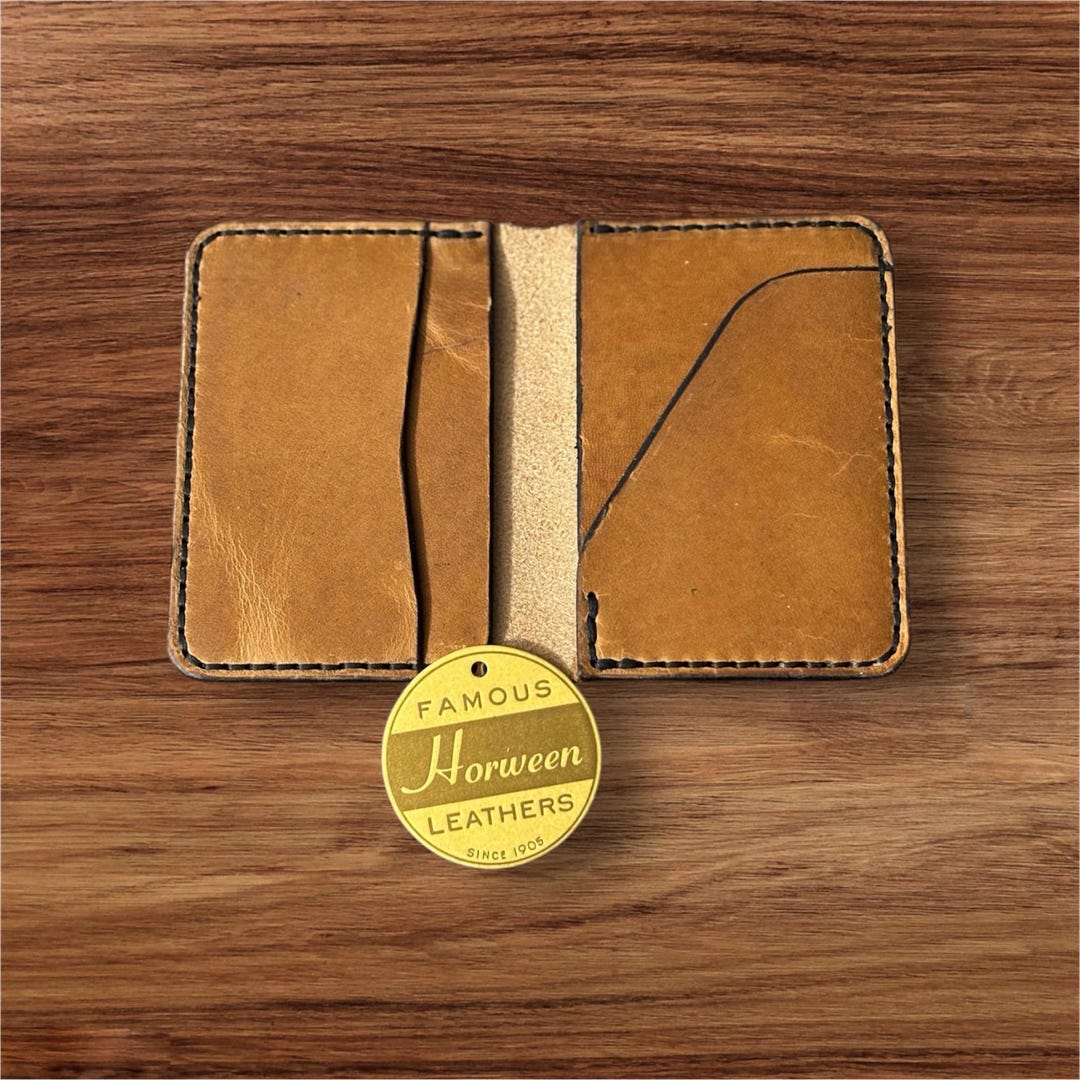 Handmade Horween Dublin Leather Minimalist Front Pocket Wallet - Etsy