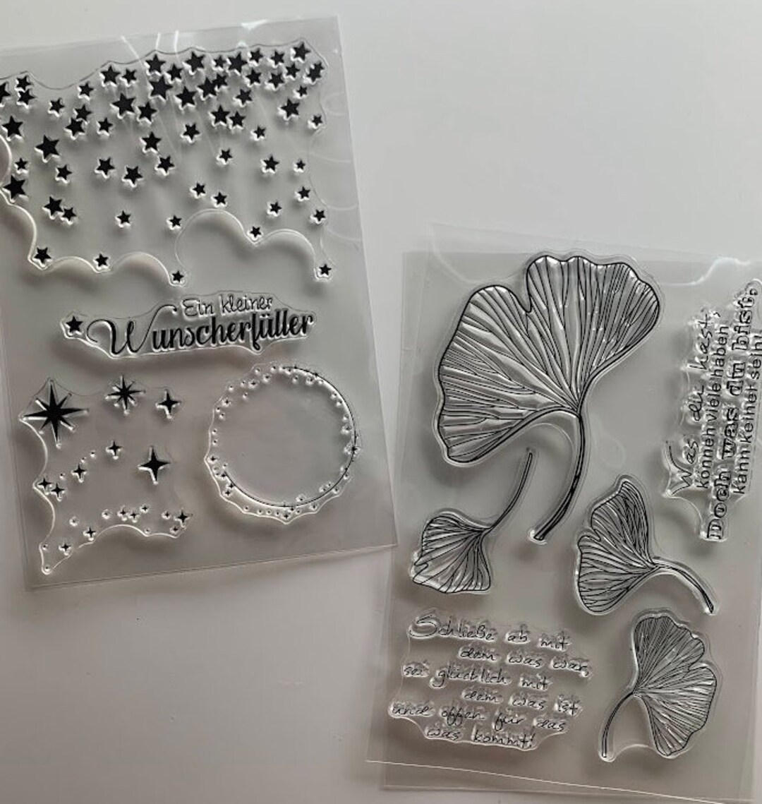 German Language Clear Acrylic 4x6 Stamp Sets Stars - Etsy
