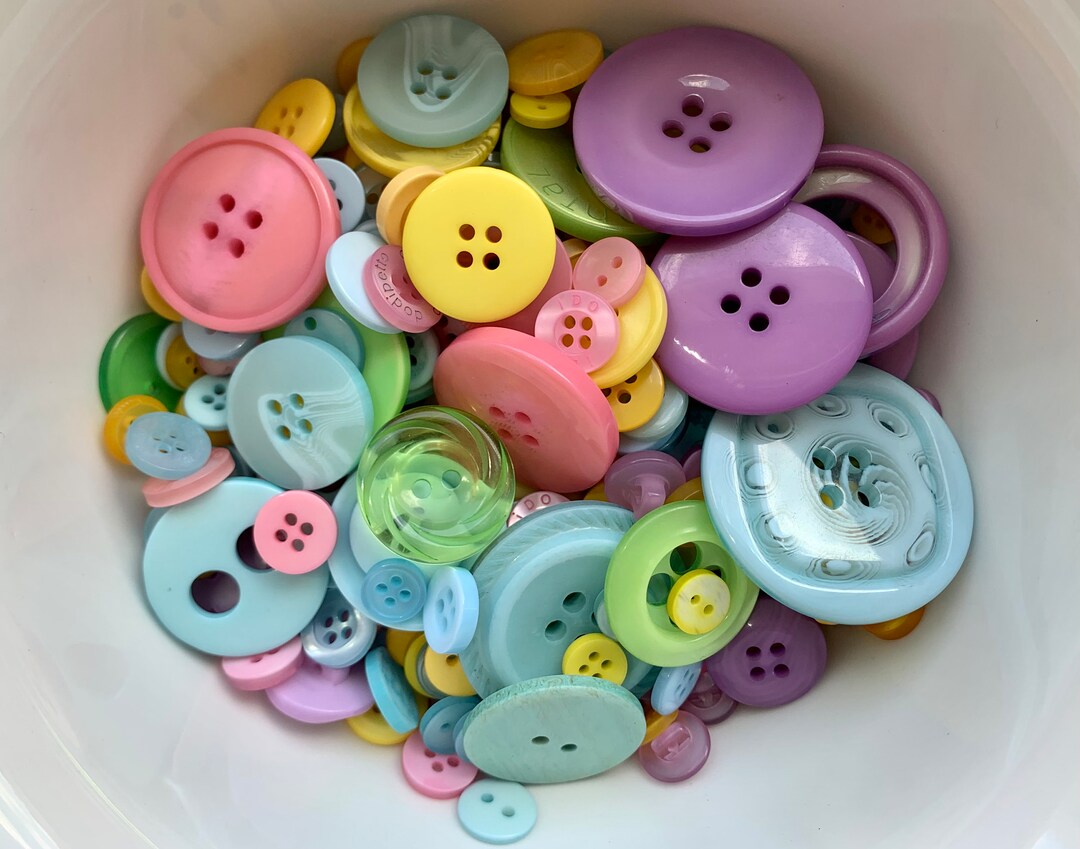 Buttons! Mixed Sizes Bright Pastels, Various Sizes - Etsy