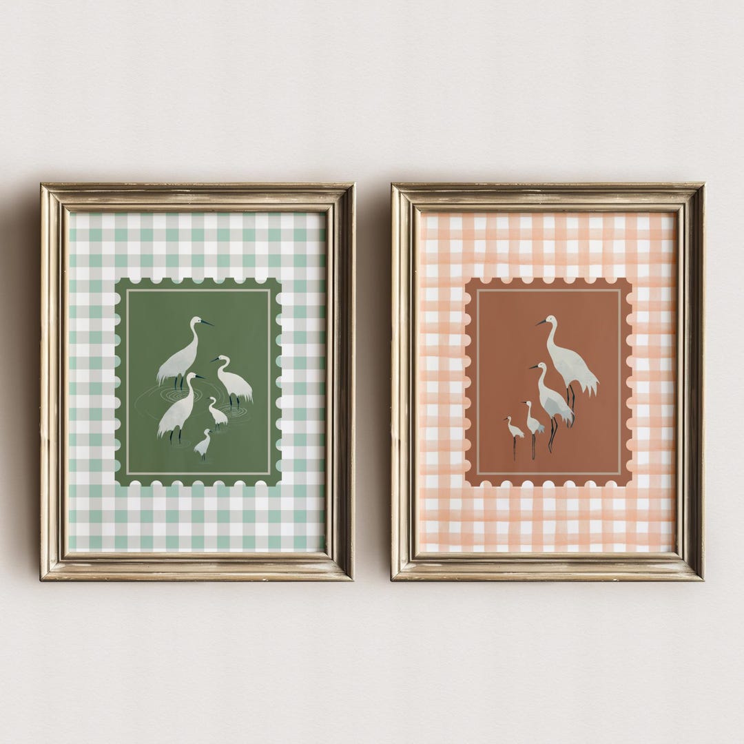 Cottagecore Bird Nursery Prints Set, Neutral Toddler Room Decor ...