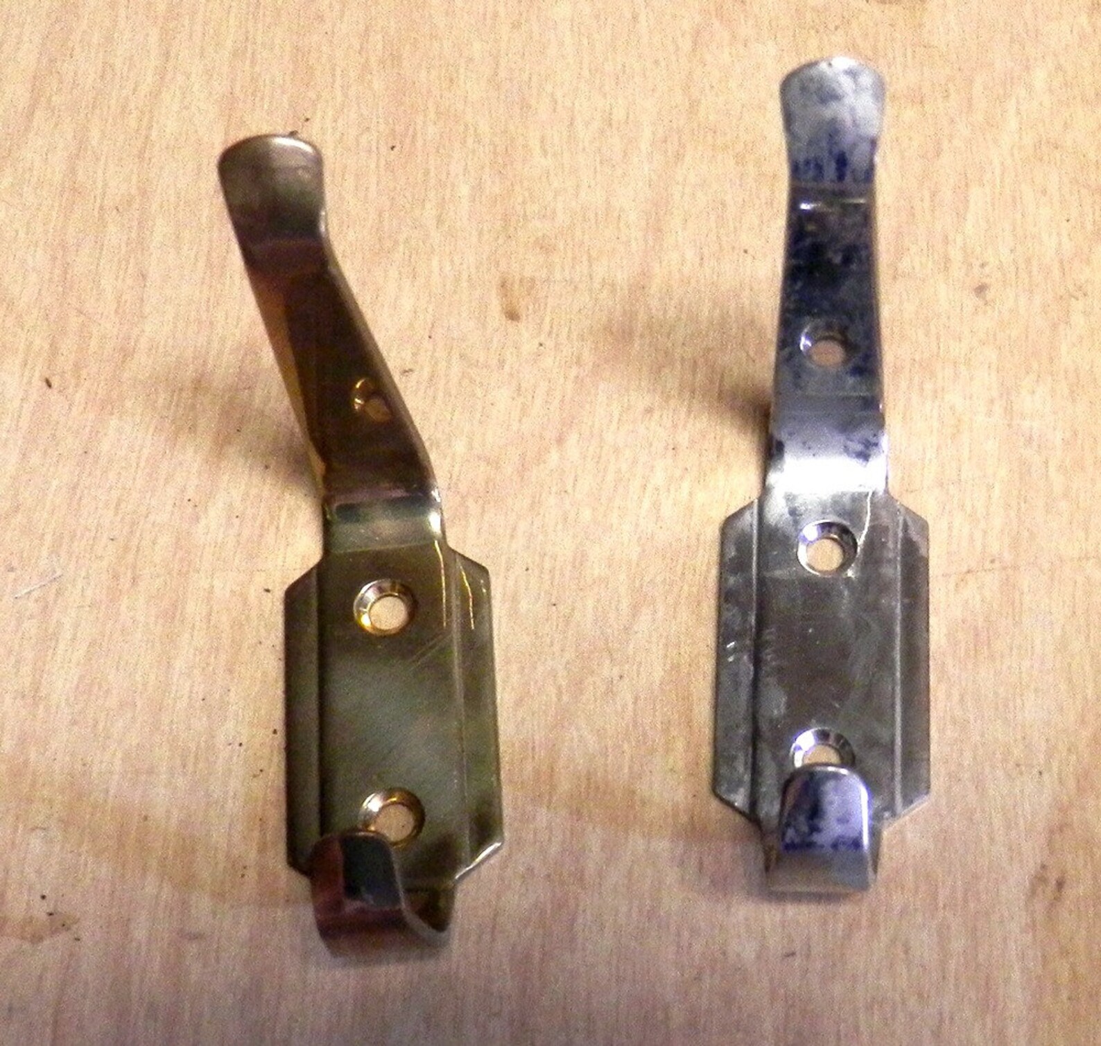 Choice Brass or Nickel Art Deco Coat Hooks | Etsy