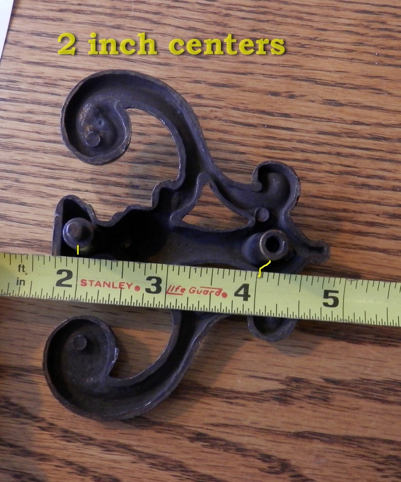 One 1 Antique Brass Drawer Pull 2 Inch Centers - Etsy