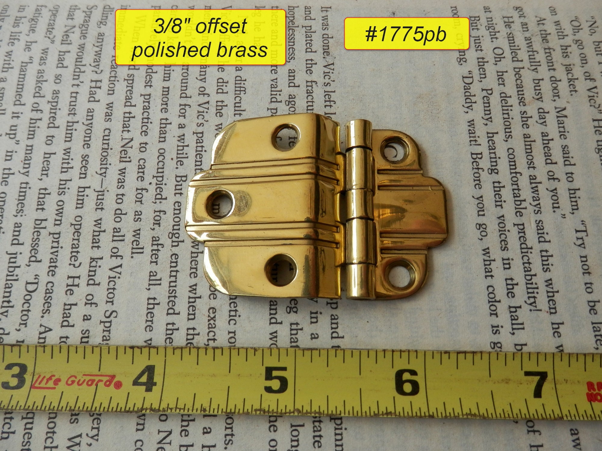 Art deco styled flush and 3/8 offset hinges polished | Etsy