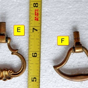 Just the Metal Tear Drop or Ring Pull NO Back Plates Solid Cast Brass ...