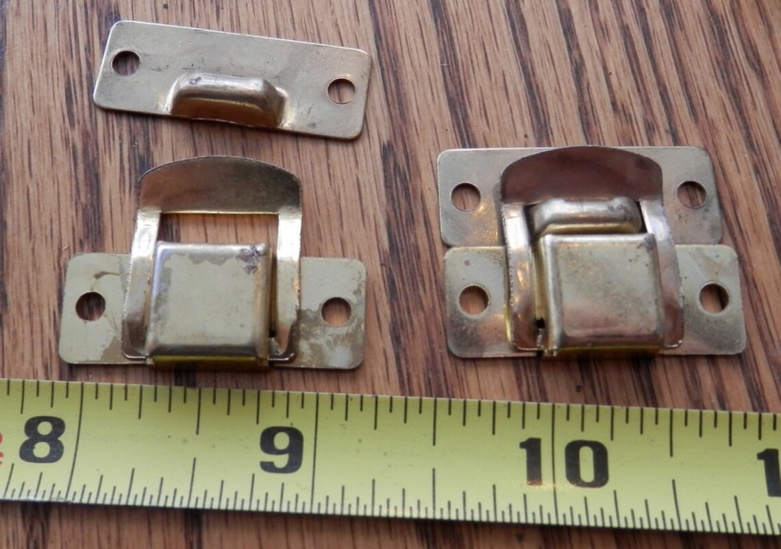 5 Pair10 Pc Vintage Display Case Latch Brass Plated - Etsy