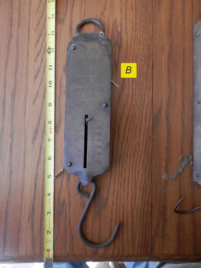 Antique Brass Face Spring Balance Scale Choice Farm House | Etsy