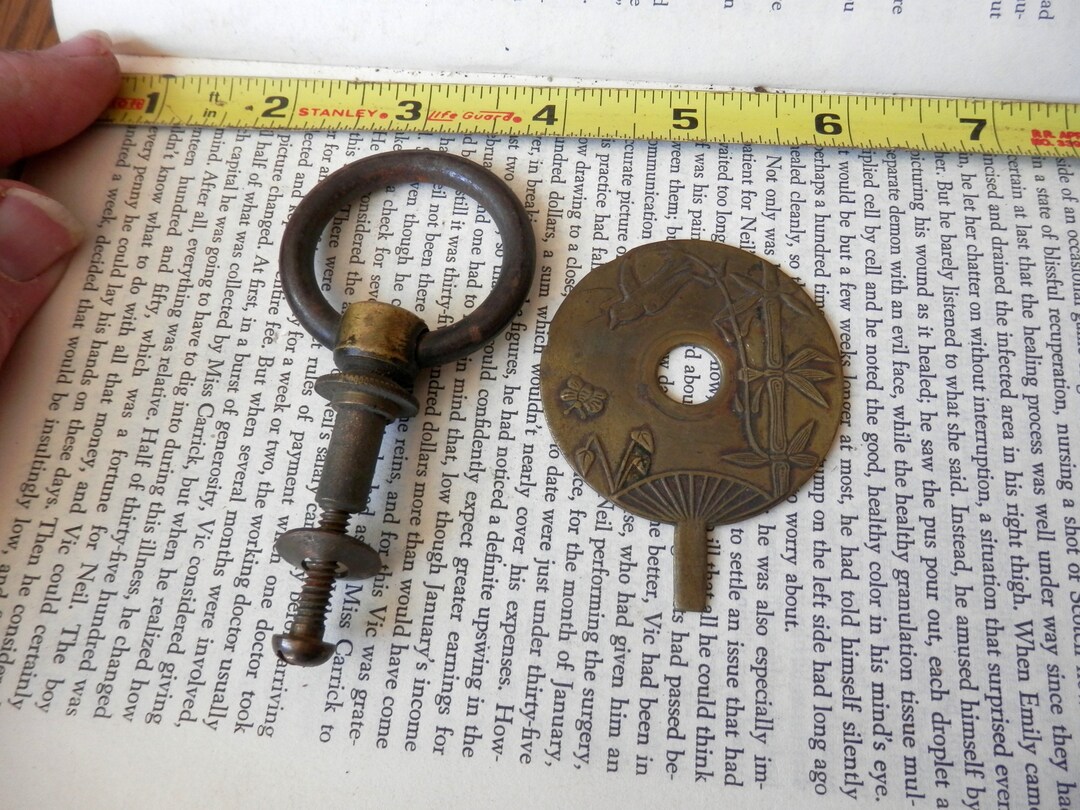 Three 3 Larger Oriental Influenced Antique Ring Pulls Original Vintage ...