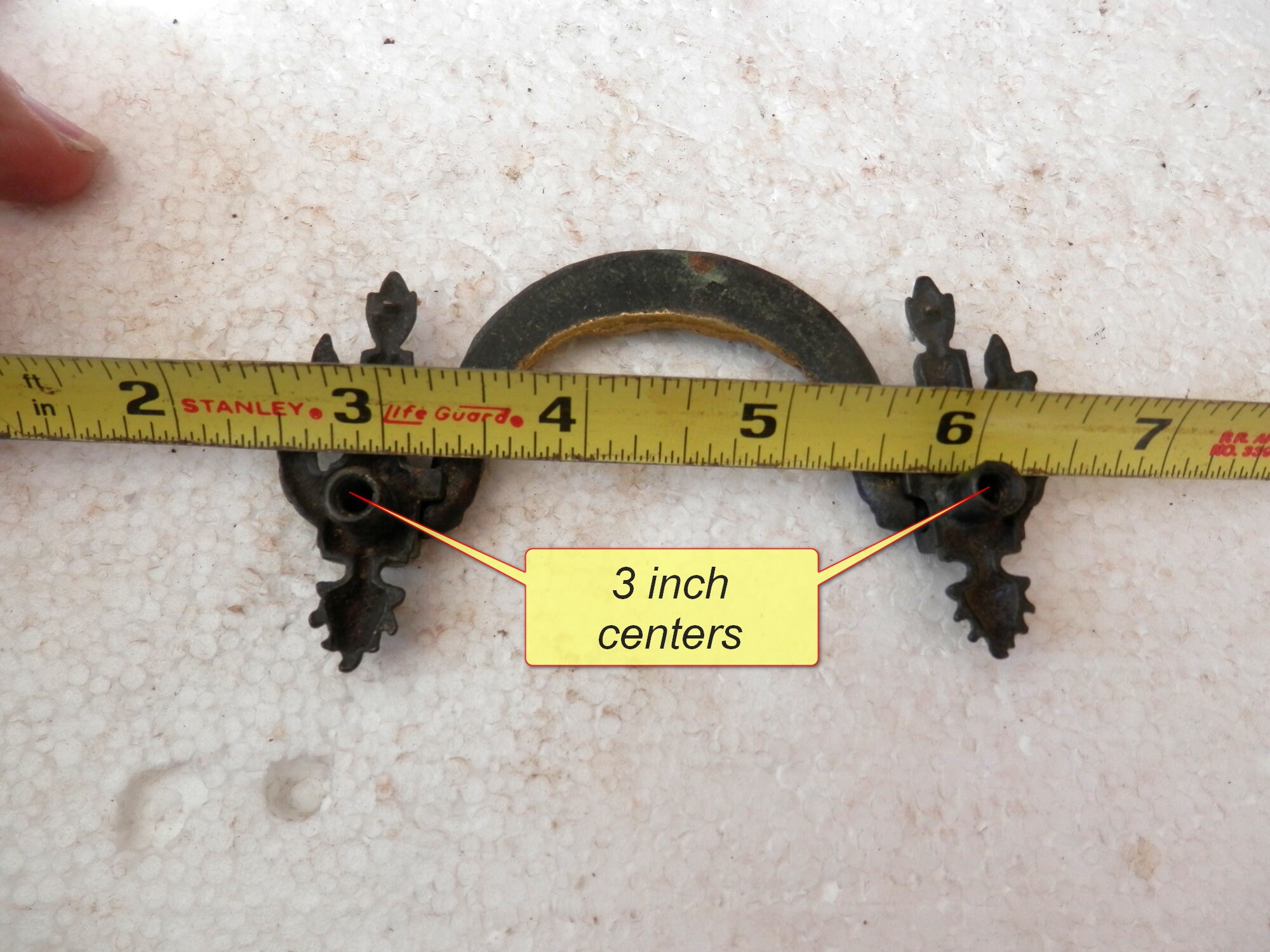 Federal style bail pull 3 inch centers cast brass antique | Etsy