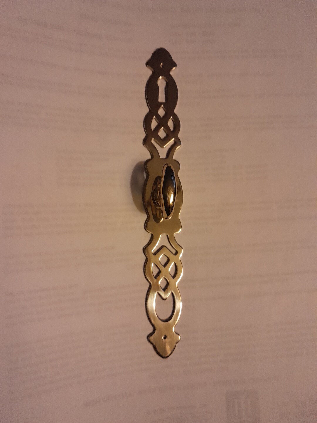 One Solid Brass Mock Key With Backplate - Etsy