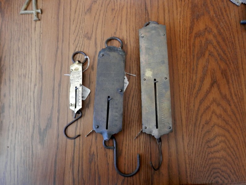 Antique Brass Face Spring Balance Scale Choice Farm House | Etsy