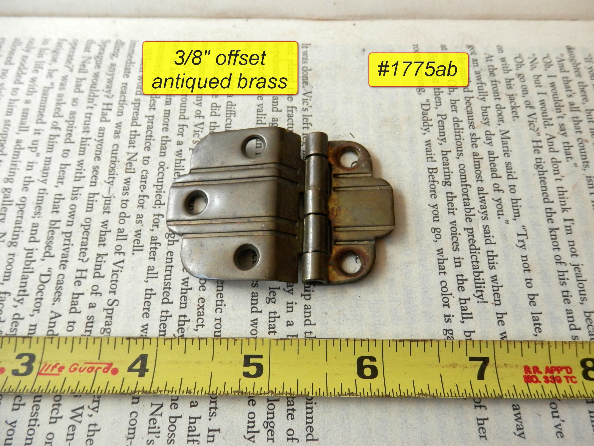 Art deco styled flush and 3/8 offset hinges polished | Etsy