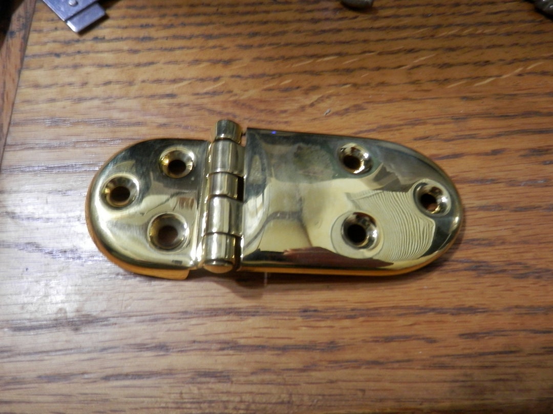 Ice Box Hinge Polished Brass or Nickel New - Etsy