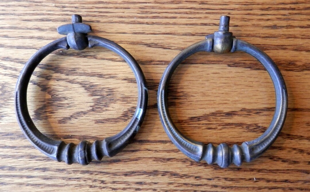 1 Lg Antique Brass Ring Pull Vintage - Etsy