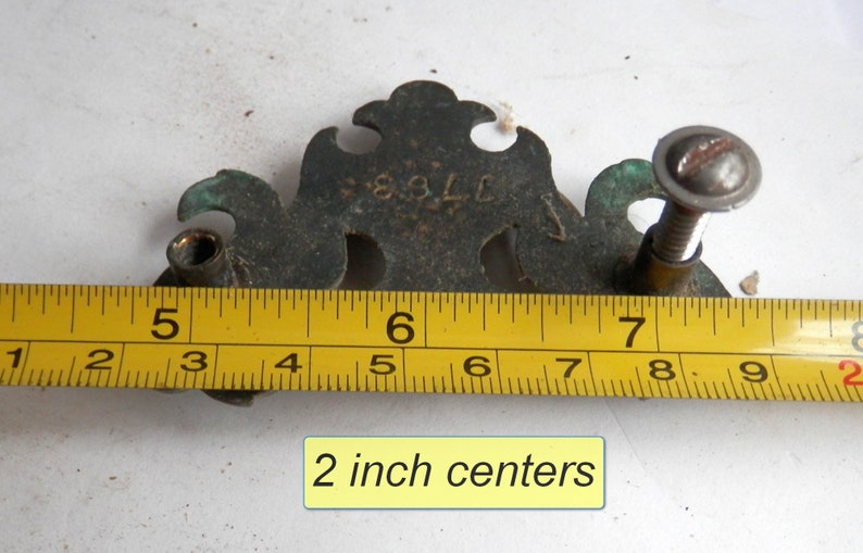 Antique Cast Brass Chippendale Drawer Pull 2 Inch Centers - Etsy