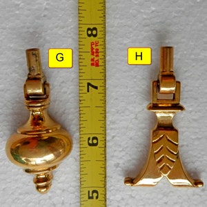 Just the Metal Tear Drop or Ring Pull NO Back Plates Solid Cast Brass ...