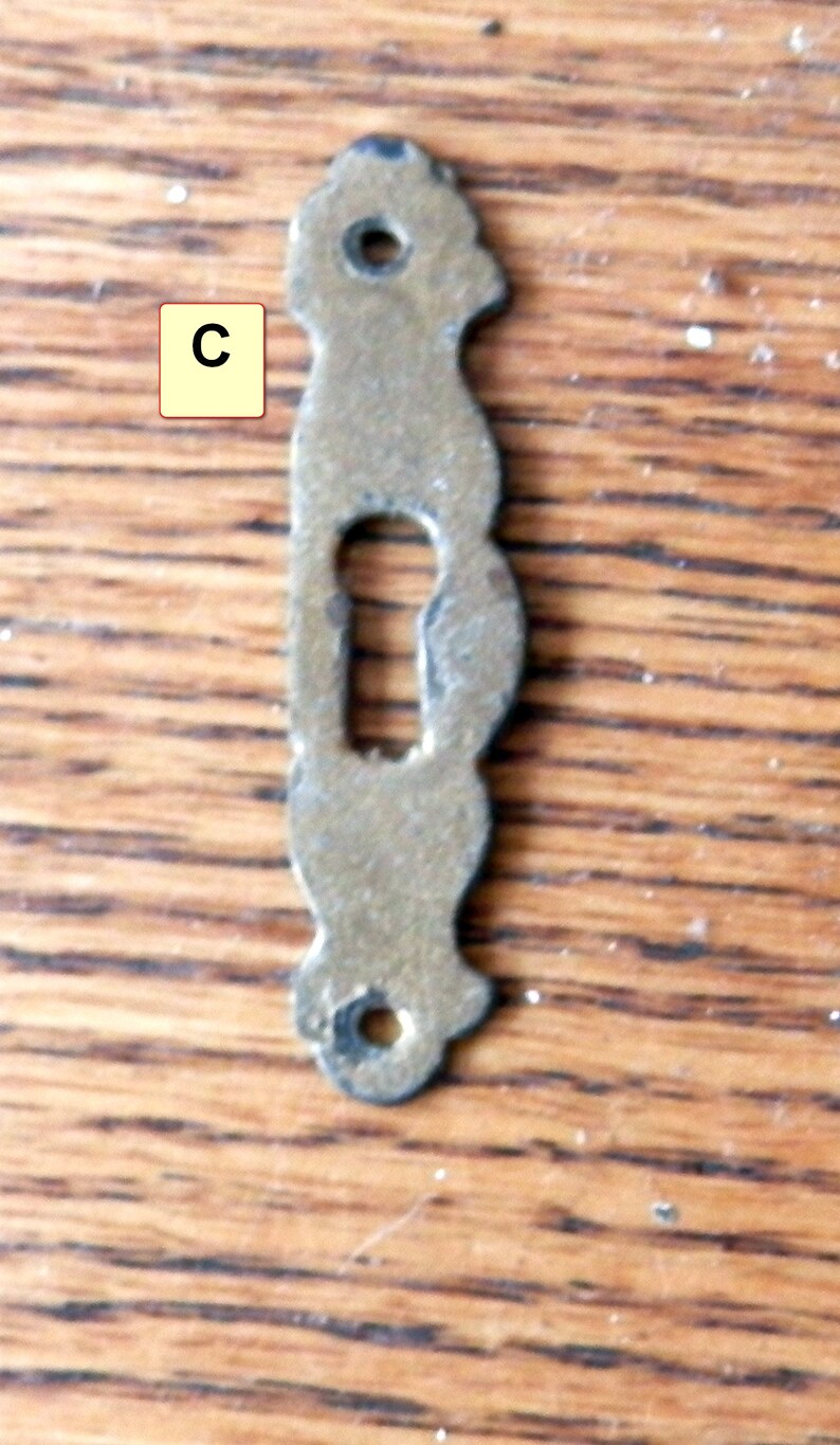 Choice brass antique vertical key hole. escutcheon vintage | Etsy
