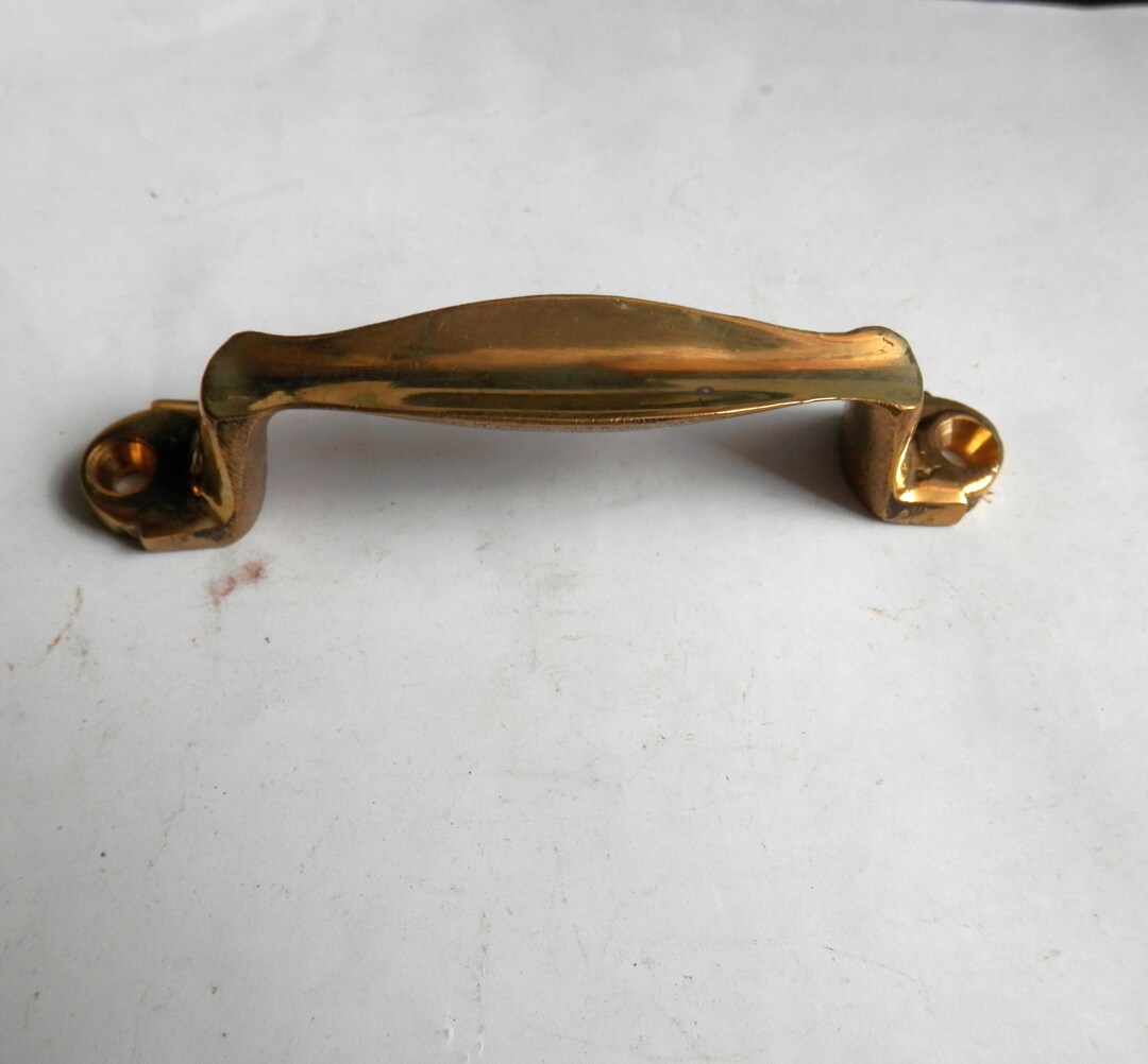 Vintage Cast Brass File Cabinet Handle 4 Inch Centers - Etsy