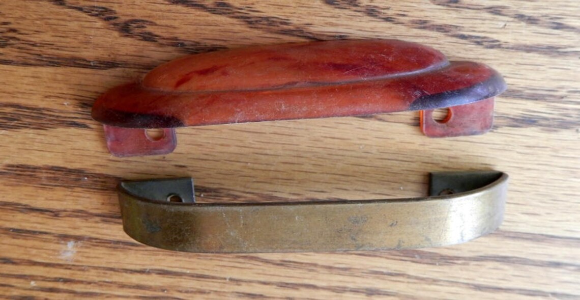 One Antique Original Waterfall Era Drawer Pull With Celluloid - Etsy