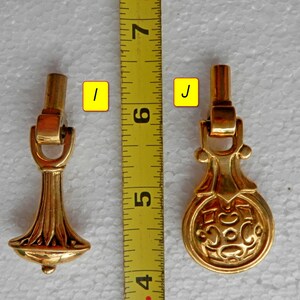 Just the Metal Tear Drop or Ring Pull NO Back Plates Solid Cast Brass ...