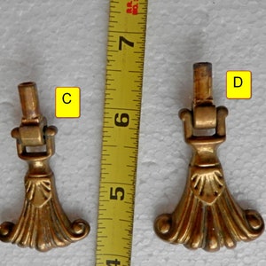 Just the Metal Tear Drop or Ring Pull NO Back Plates Solid Cast Brass ...