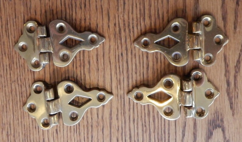One 1 Solid Cast Brass 3/8 Offset Ice Box Style Hinge - Etsy