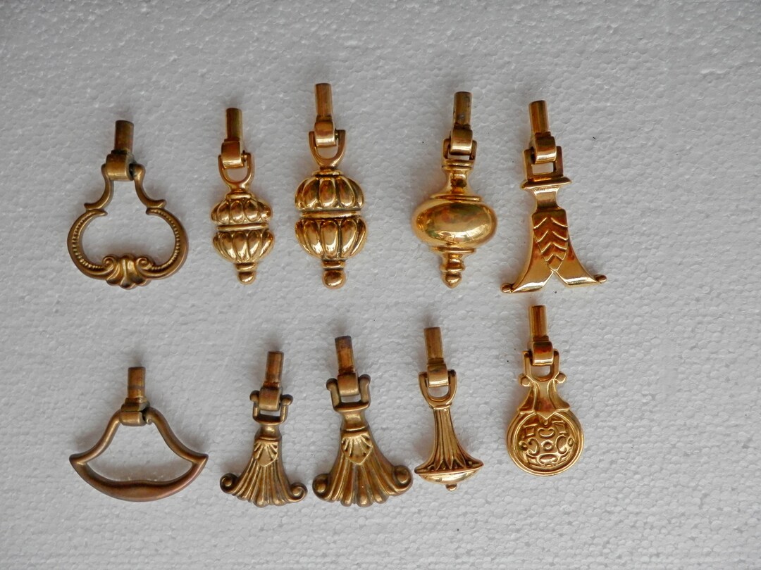 Just the Metal Tear Drop or Ring Pull NO Back Plates Solid Cast Brass ...