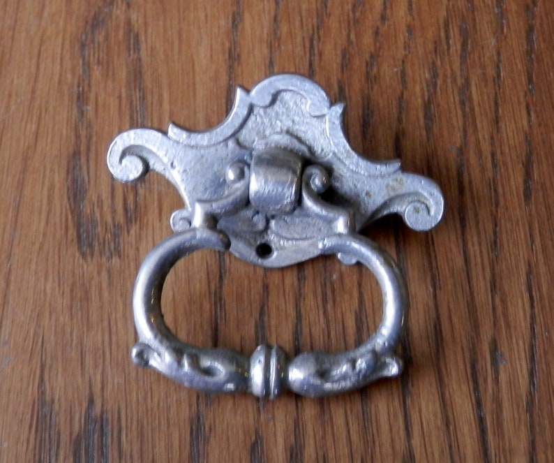 Set of Four 4 Antique Ring Pulls Pewter Colored | Etsy