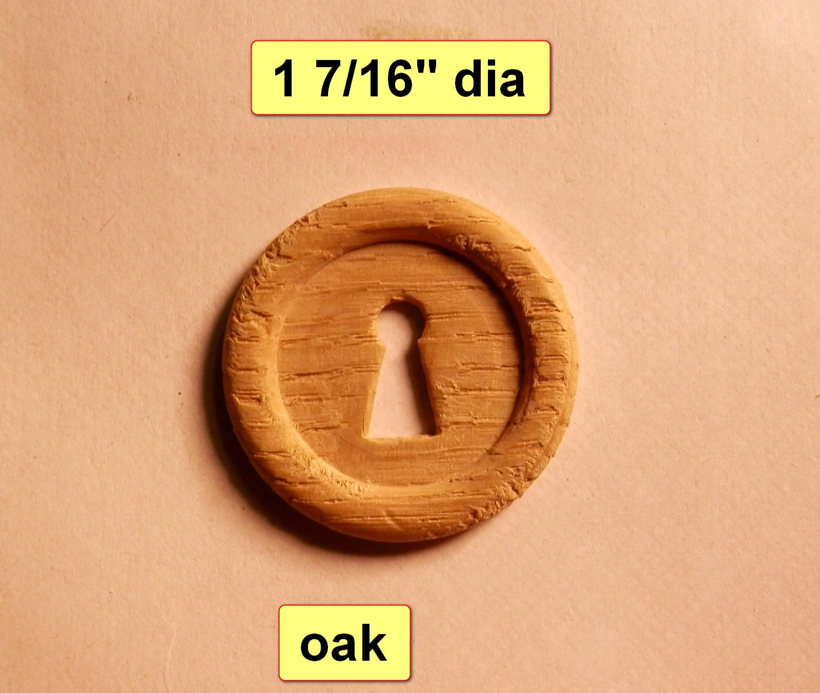 New wooden key hole escutcheons oak walnut several sizes. | Etsy