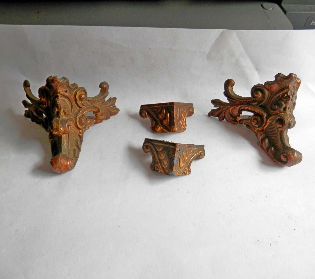 Set of Antique Clock or Box Feet Bronze Vintage - Etsy