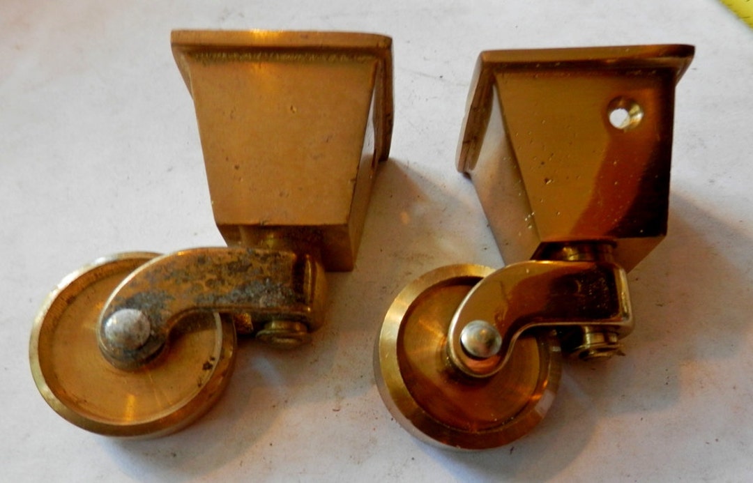 One Square Cup Caster Vintage 1 3/16 Top Opening Cast Brass - Etsy