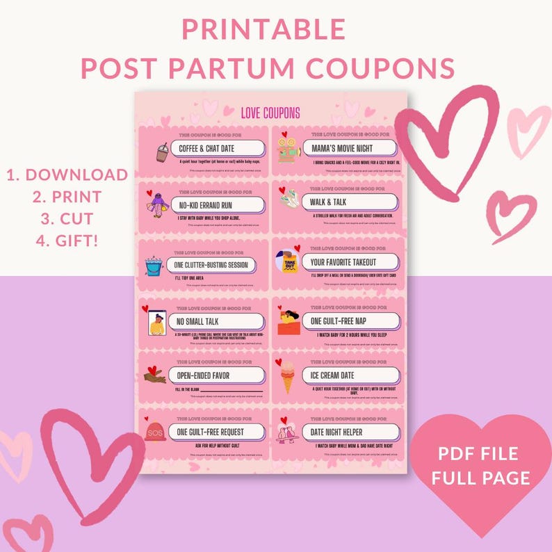 Postpartum Care Printable Coupons - Printable Support for New Moms ...