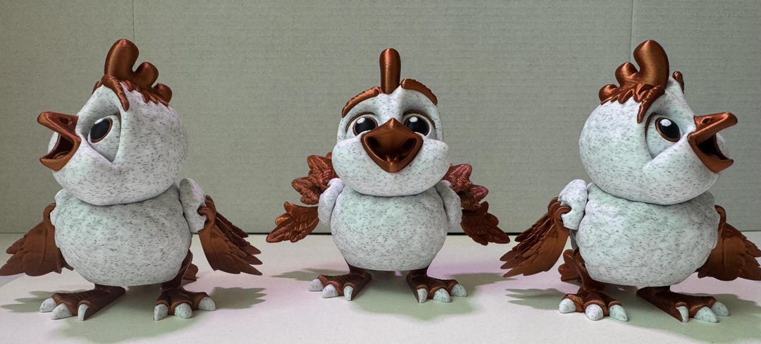 Articulated Surprised Chicken Fidget Desk Toy - Etsy