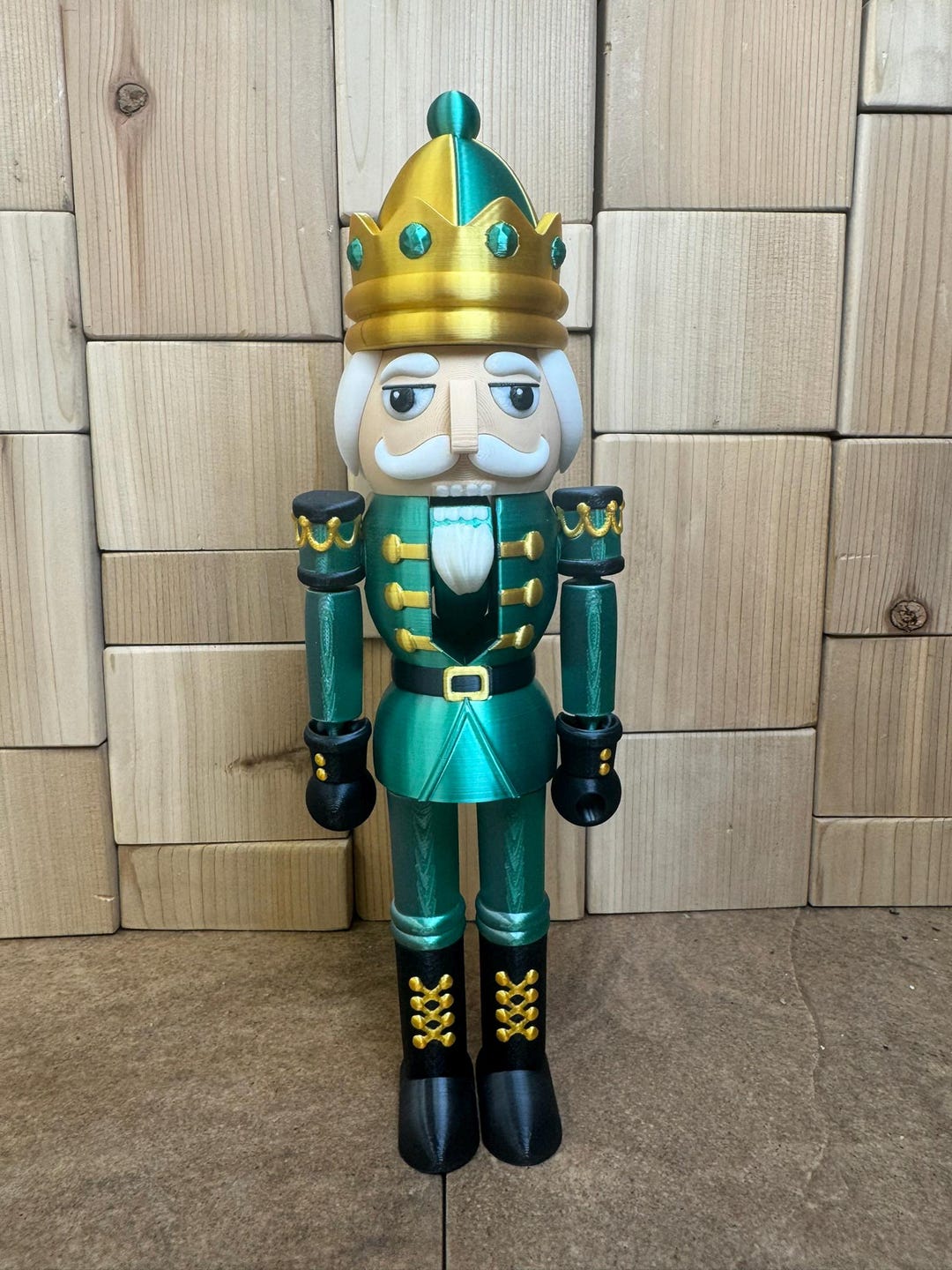 Articulated Nutcracker With Crown: Desk/shelf Fidget Toys - Etsy