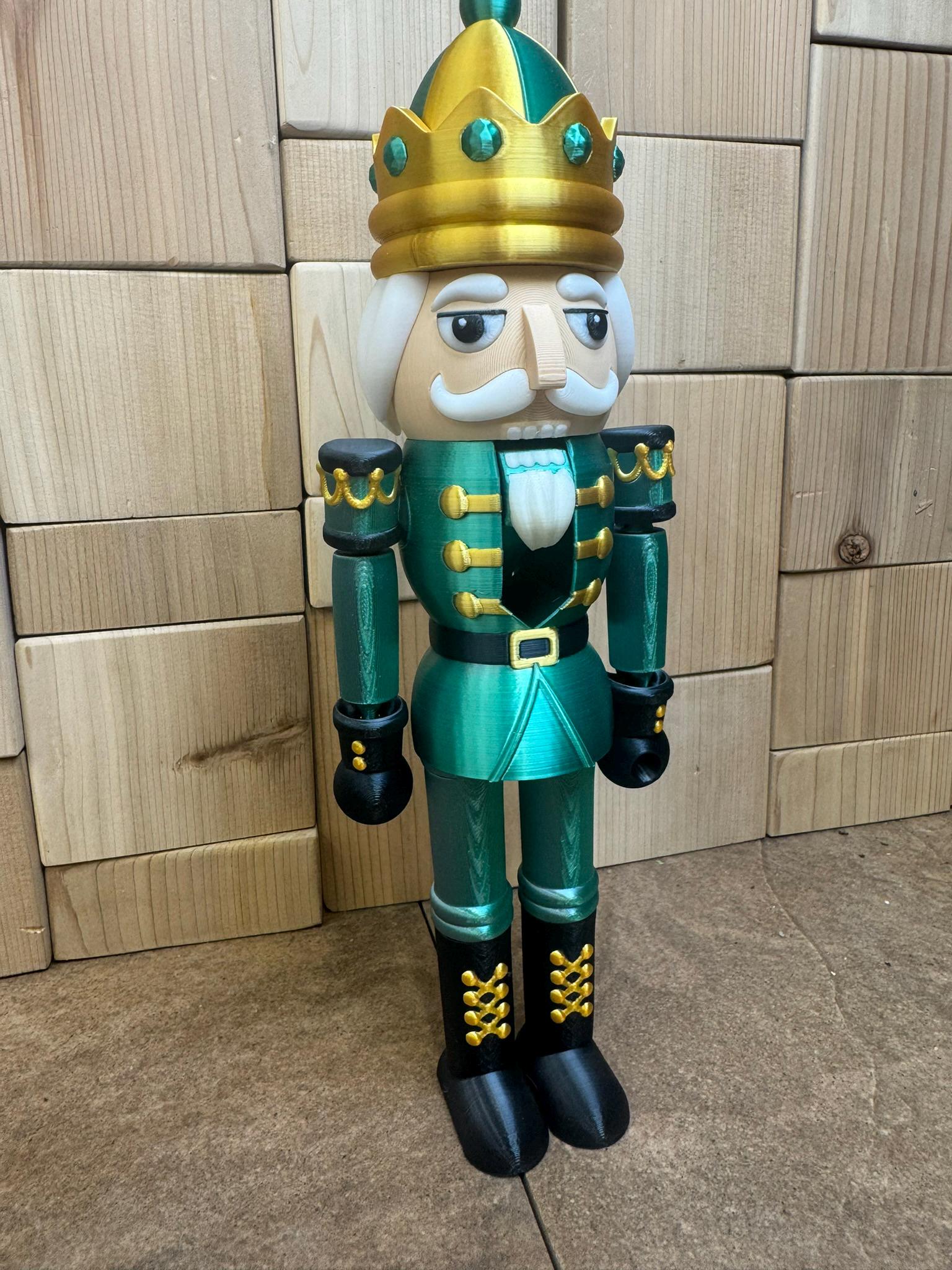 Articulated Nutcracker With Crown: Desk/shelf Fidget Toys - Etsy