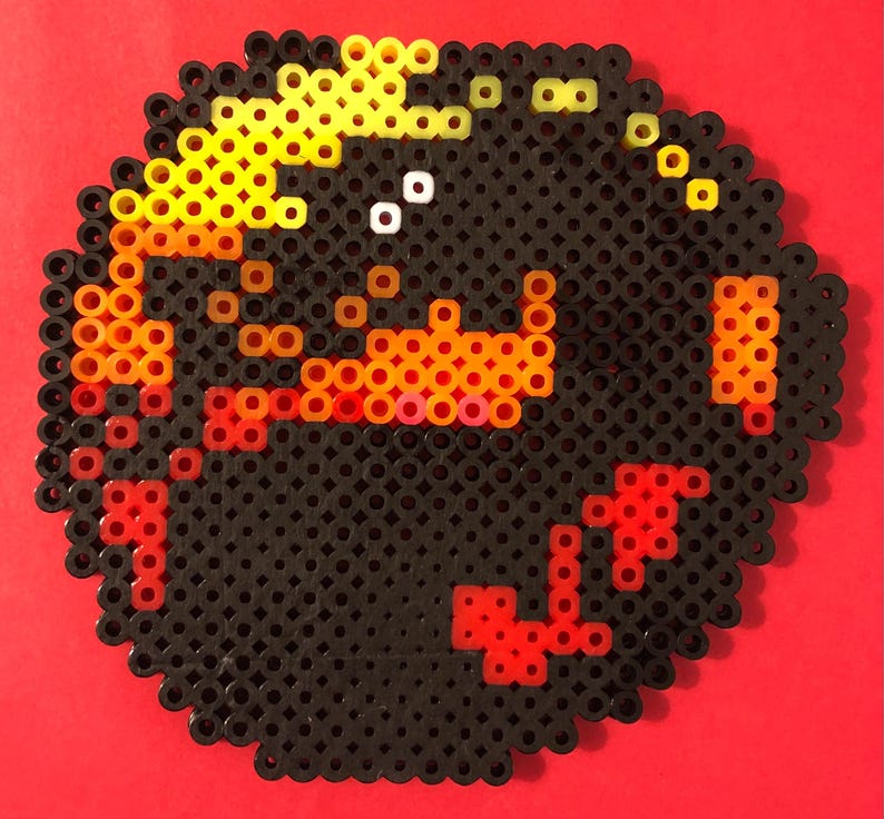 Mortal Kombat Dragon Logo Fight Perler Bead Pixel Art Handmade Crafted ...
