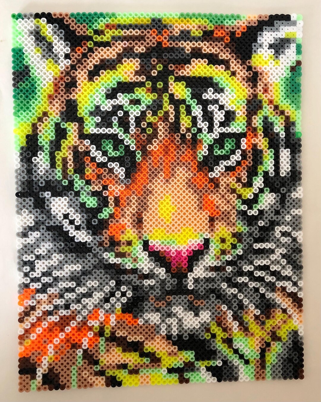 Bengal Tiger Animal Tigers Jungle Cat Cats Perler Bead Pixel Art ...