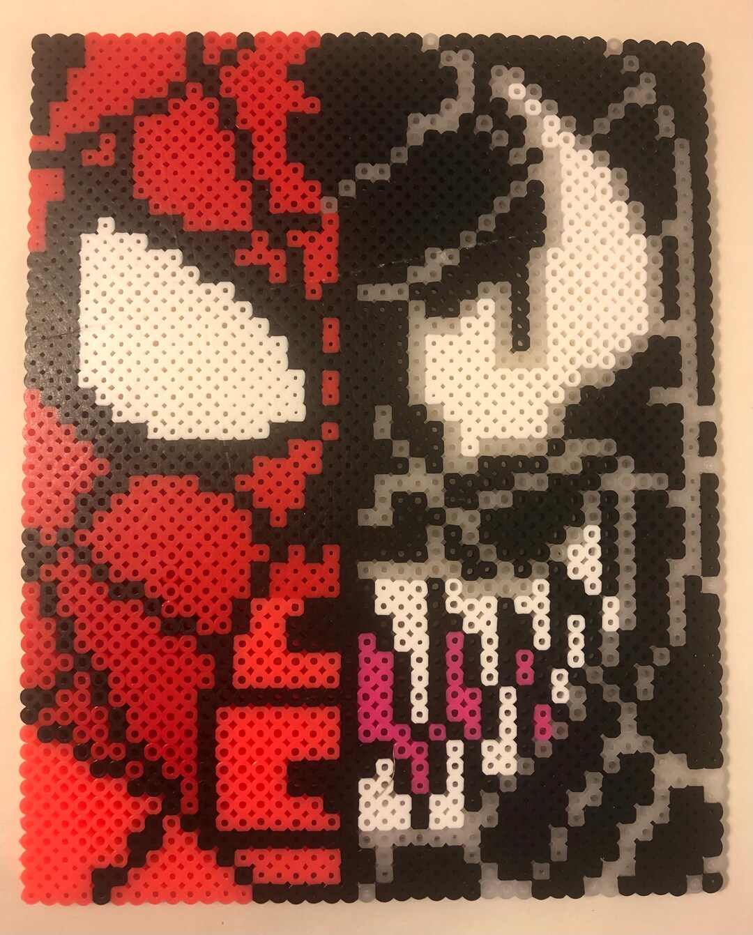 Spiderman Venom Marvel Spidey Peter Parker Eddie Brock Perler Bead ...