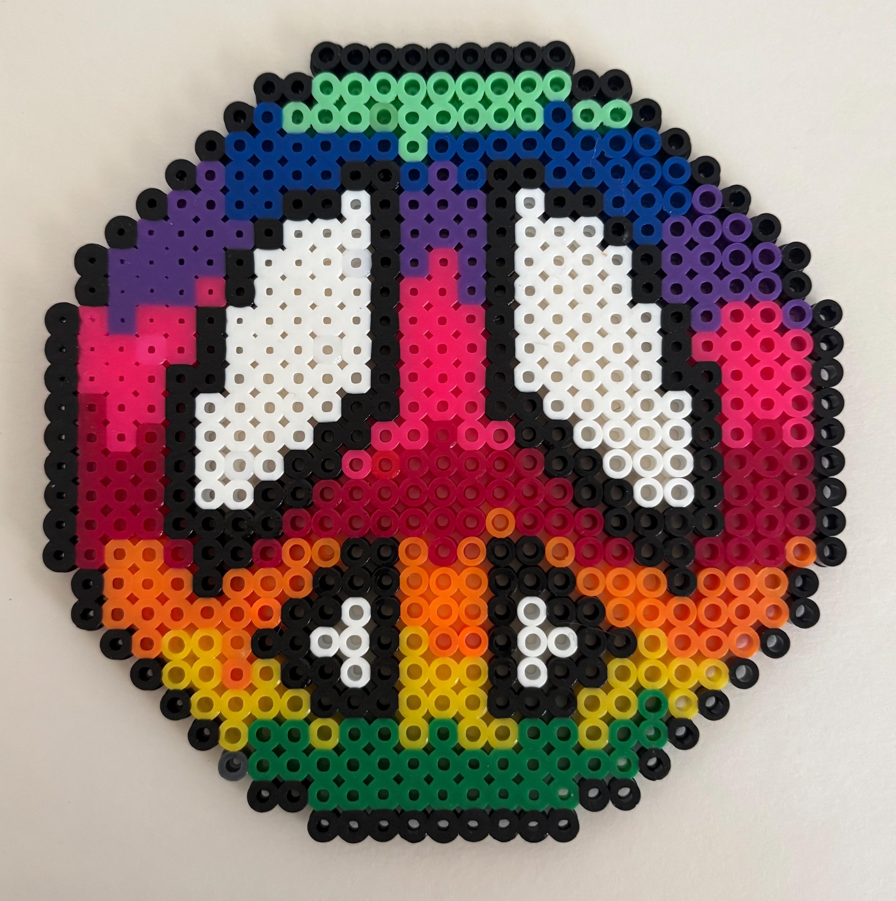 Peace Sign Perler Bead Pixel Art Handmade Crafted Fused 5.25"x5.25" - Etsy