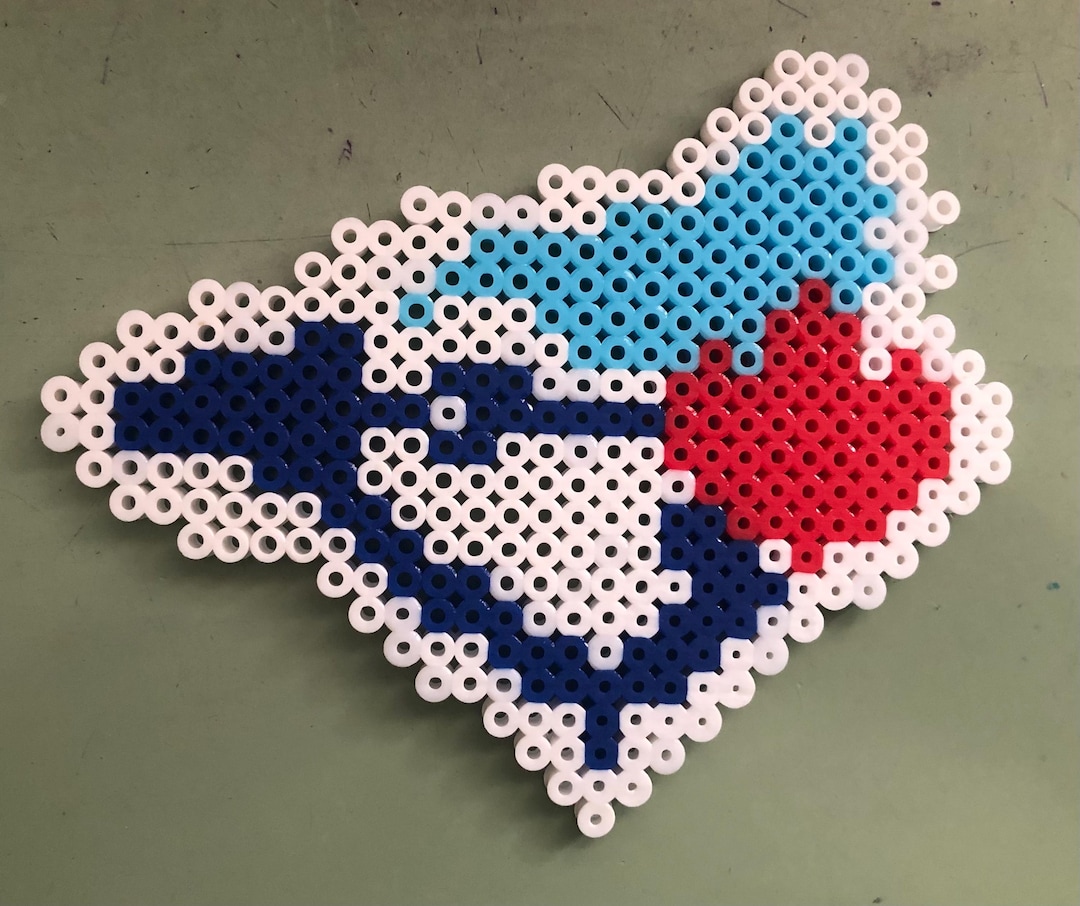 Toronto Blue Jays Perler Bead Pixel Art Handmade Crafted Fused MLB ...