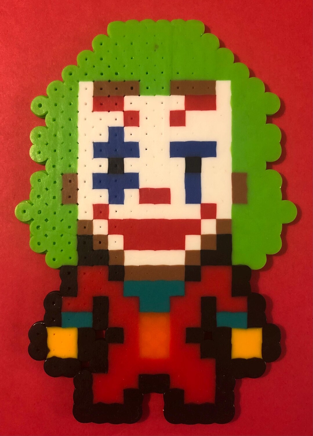 Joker Joaquin Phoenix Arthur Fleck Clown Perler Bead Pixel Art Handmade ...