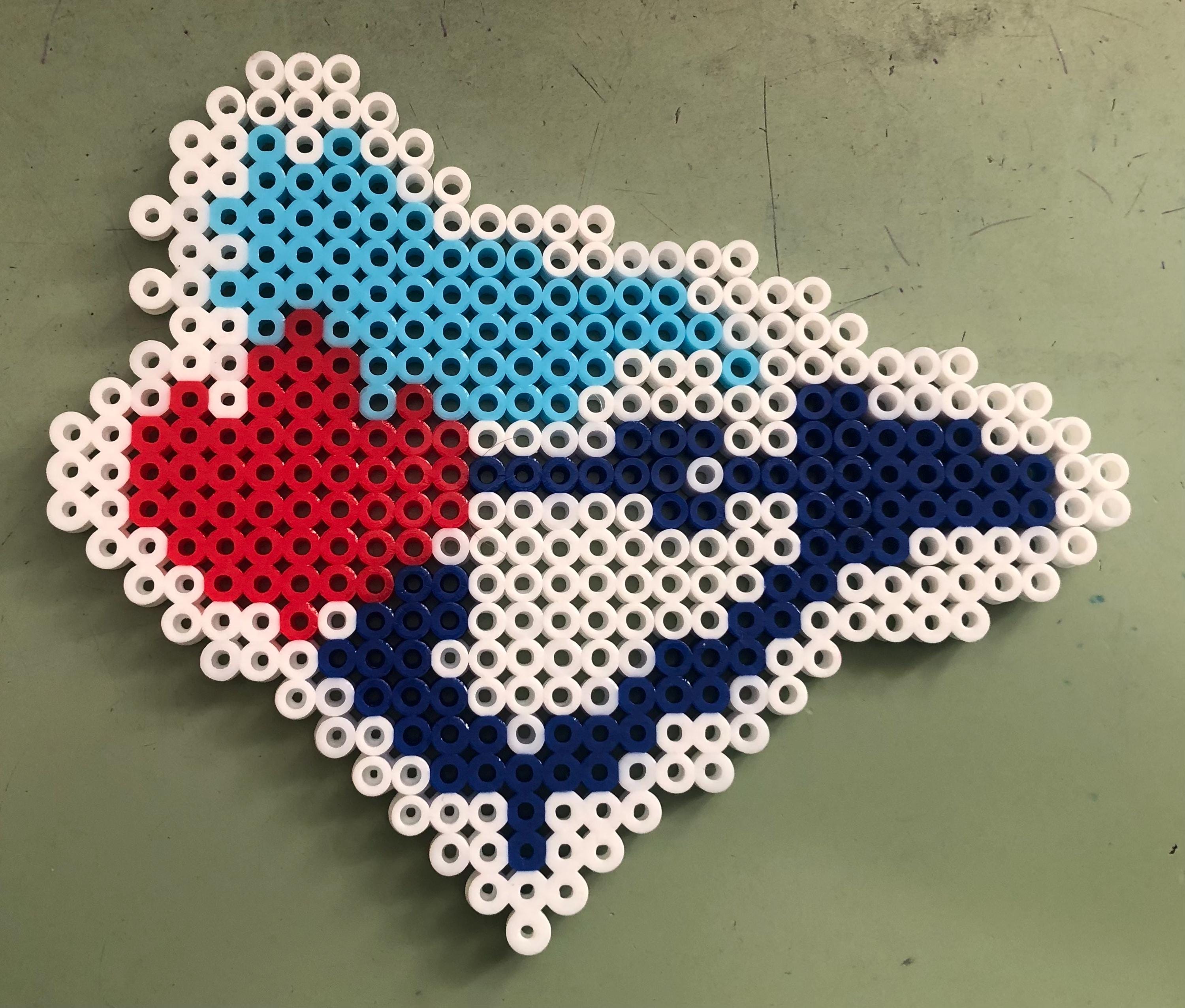 Toronto Blue Jays Perler Bead Pixel Art Handmade Crafted Fused MLB ...