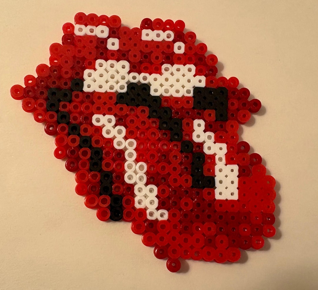 Rolling Stones Inspired Lips Kiss Logo Mick Jagger Keith Richards Ron ...