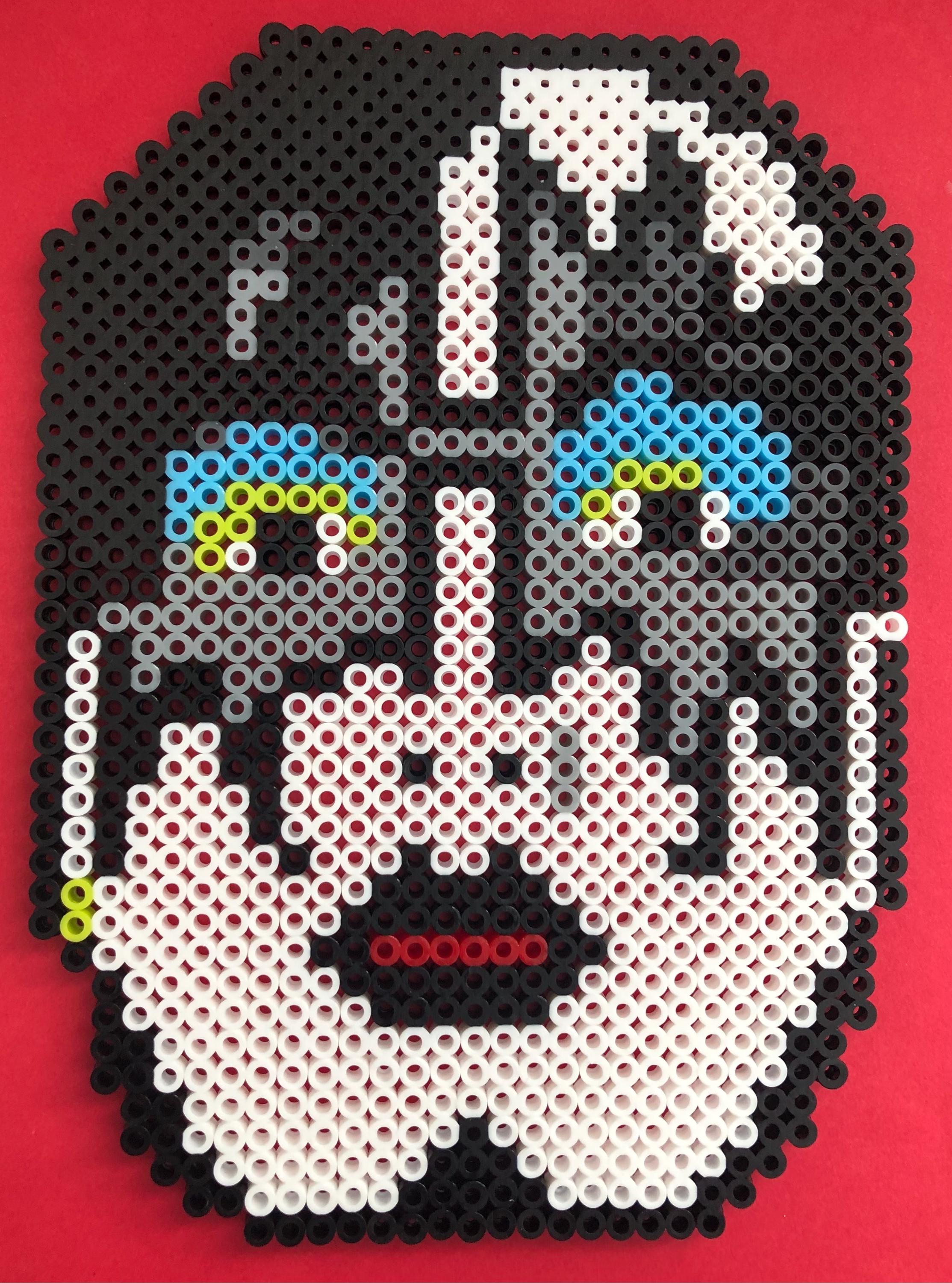Ace Frehley KISS Rock Band Guitarist Perler Bead Pixel Art Handmade ...