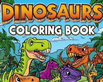Dinosaur Coloring Book for Kids: 100 Pages A4 (printable PDF) - Etsy