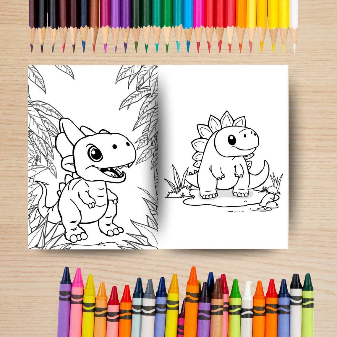 Dinosaur Coloring Book for Kids: 100 Pages A4 (printable PDF) - Etsy