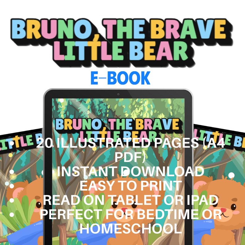 Bruno the Brave Little Bear: Moral Storybook for Kids (PDF) - Etsy