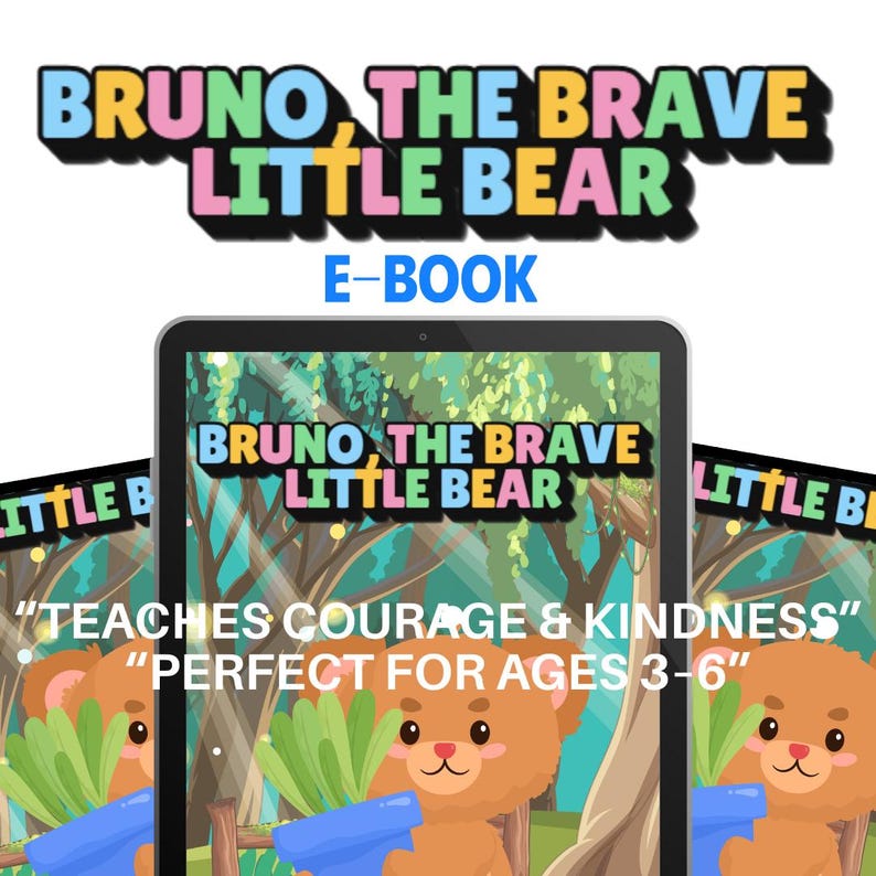 Bruno the Brave Little Bear: Moral Storybook for Kids (PDF) - Etsy
