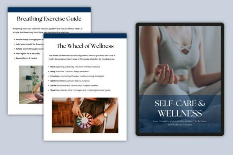 Self-care & Wellness Workbook Printable, Mental Health Journal, Self ...