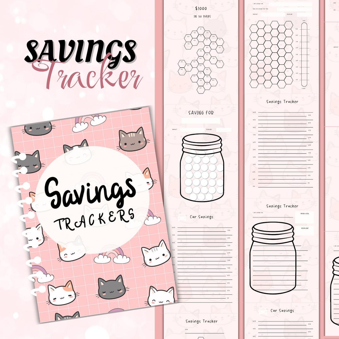 Cute Anime Savings Tracker | Financial Planner | Savings | Financial ...